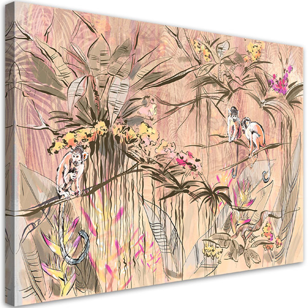 Sansibar Home Affen im Dschungel - Kunstdrucke auf Leinwand - Wrapped Canvas | Wayfair.de
